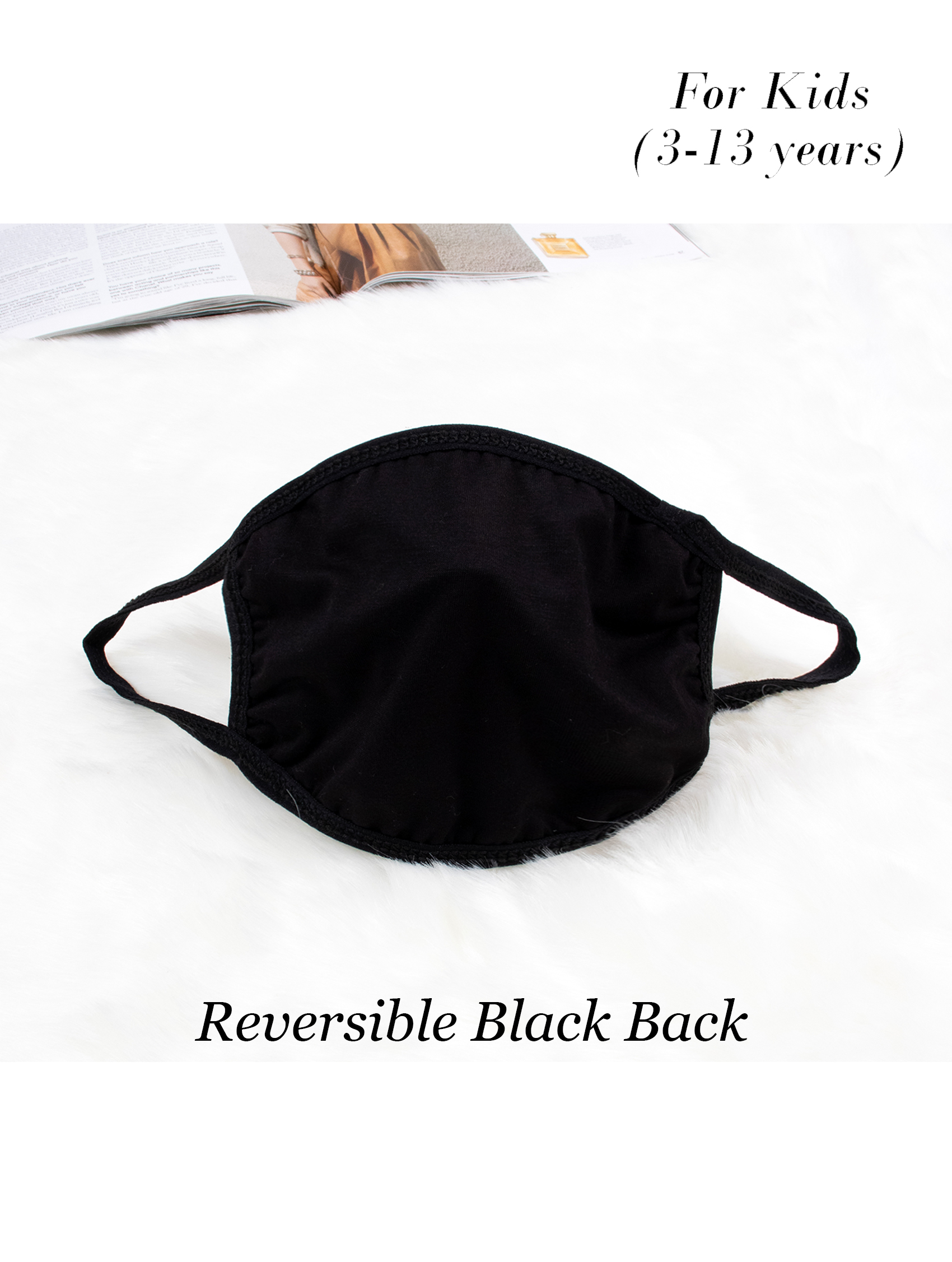 Kid's Reversible Leopard Print Fabric Face Mask (3-13 Years)