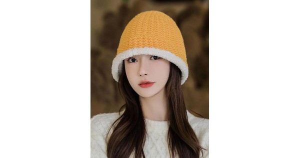 Fleeced Solid Knit Bucket Hat