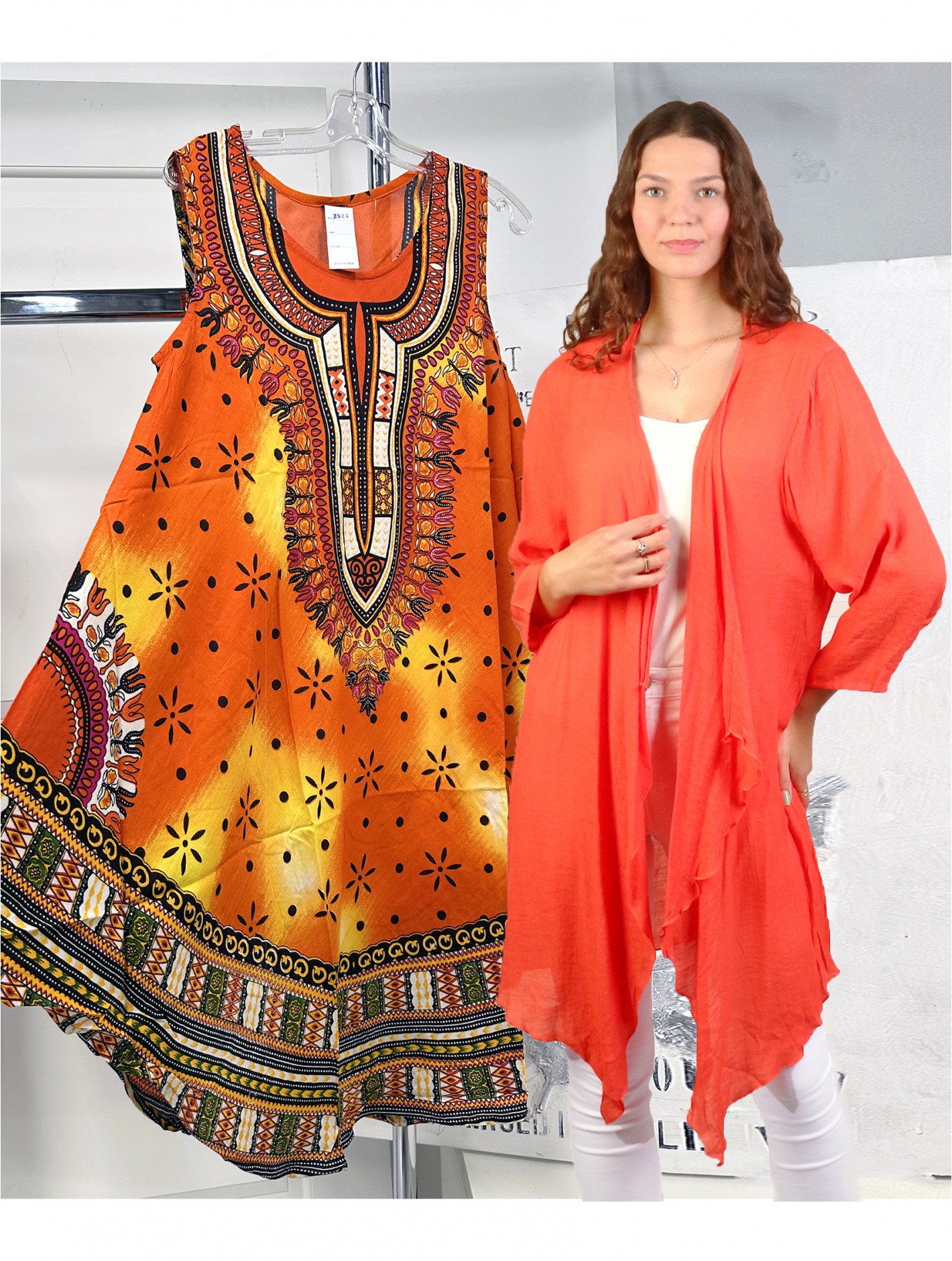 Patterned Sleeveless Sundress