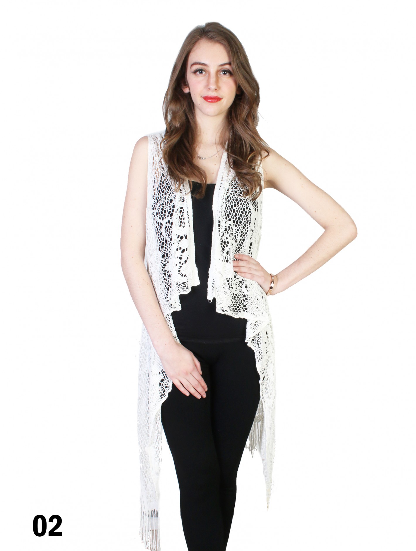 Lacy Fringe Draped Vest
