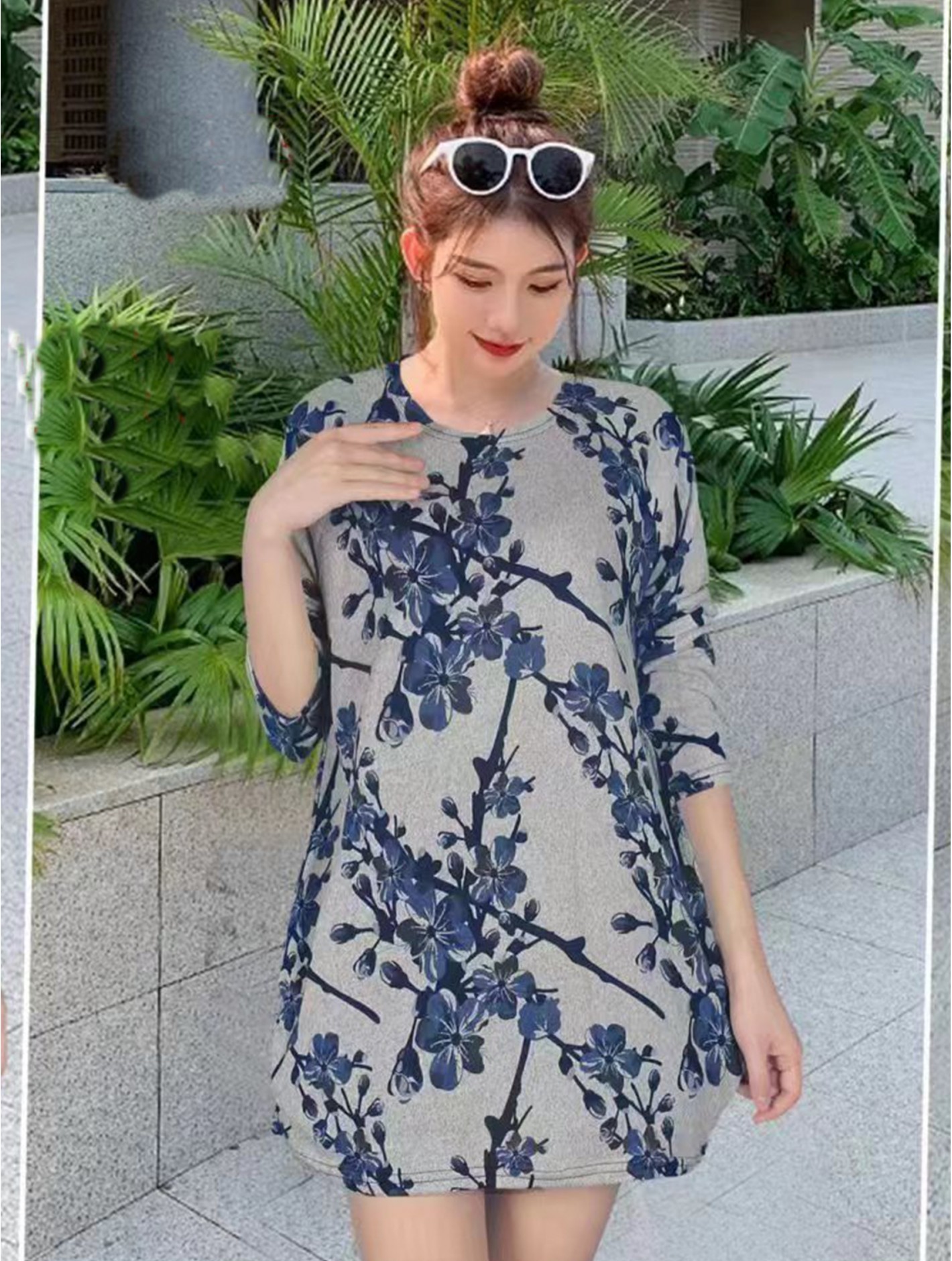 Ladies Printed Knit Fashion Top