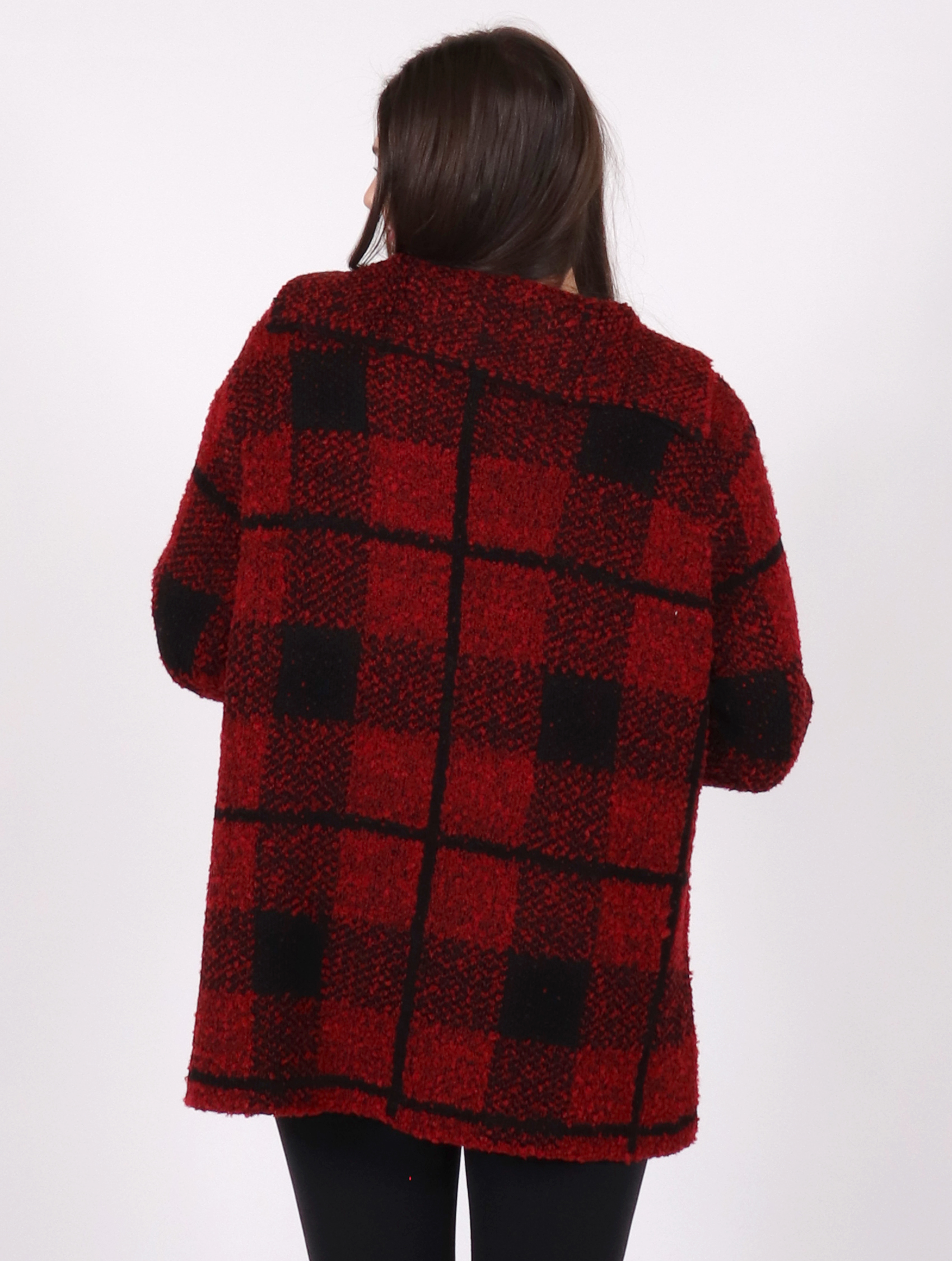 Canadiana Plaid Knit Cardigan