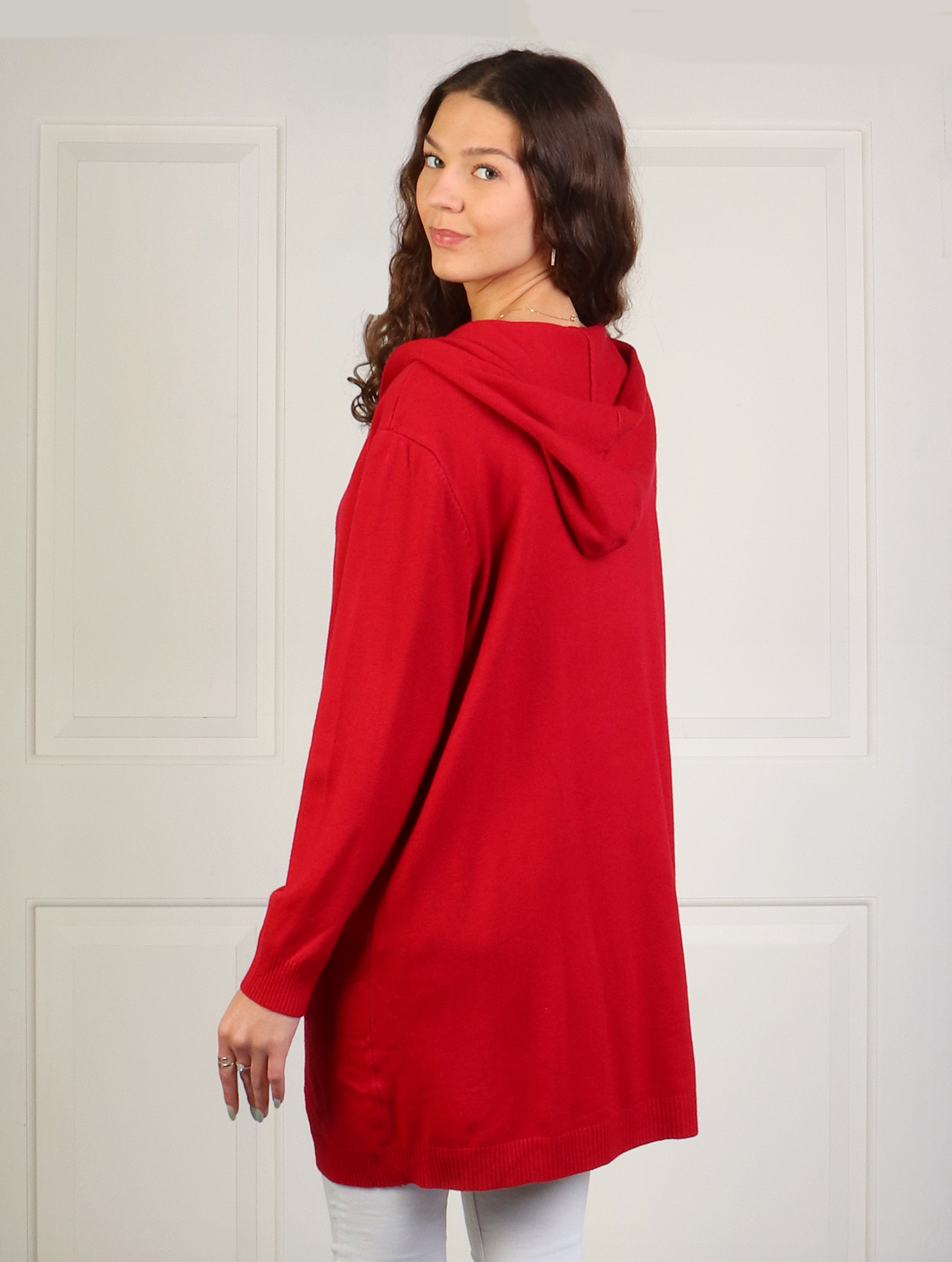 Premium Stretchy Hooded Cardigan W/ Hood and Pockets