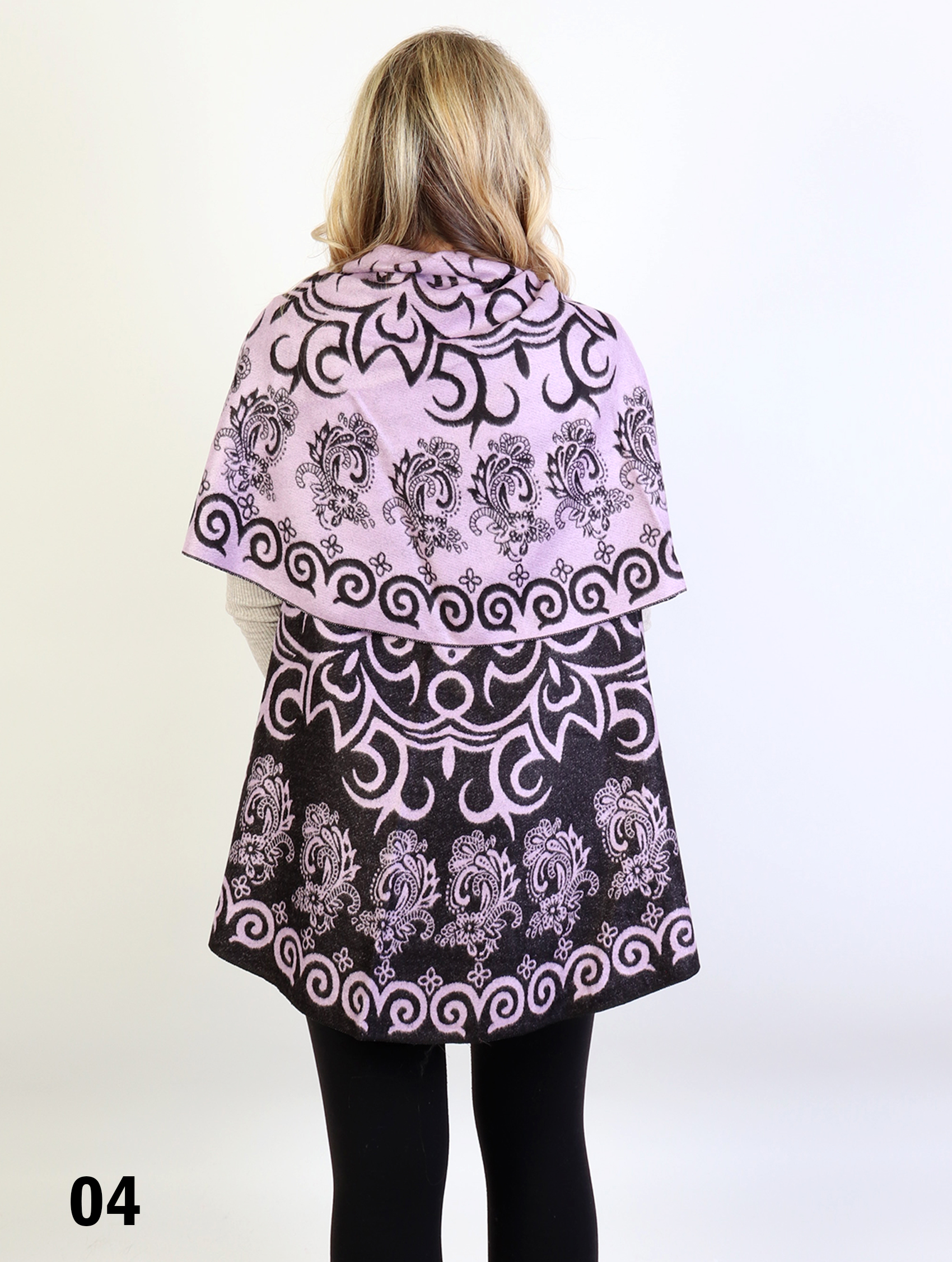 CAPE, FLORAL REVERSIBLE