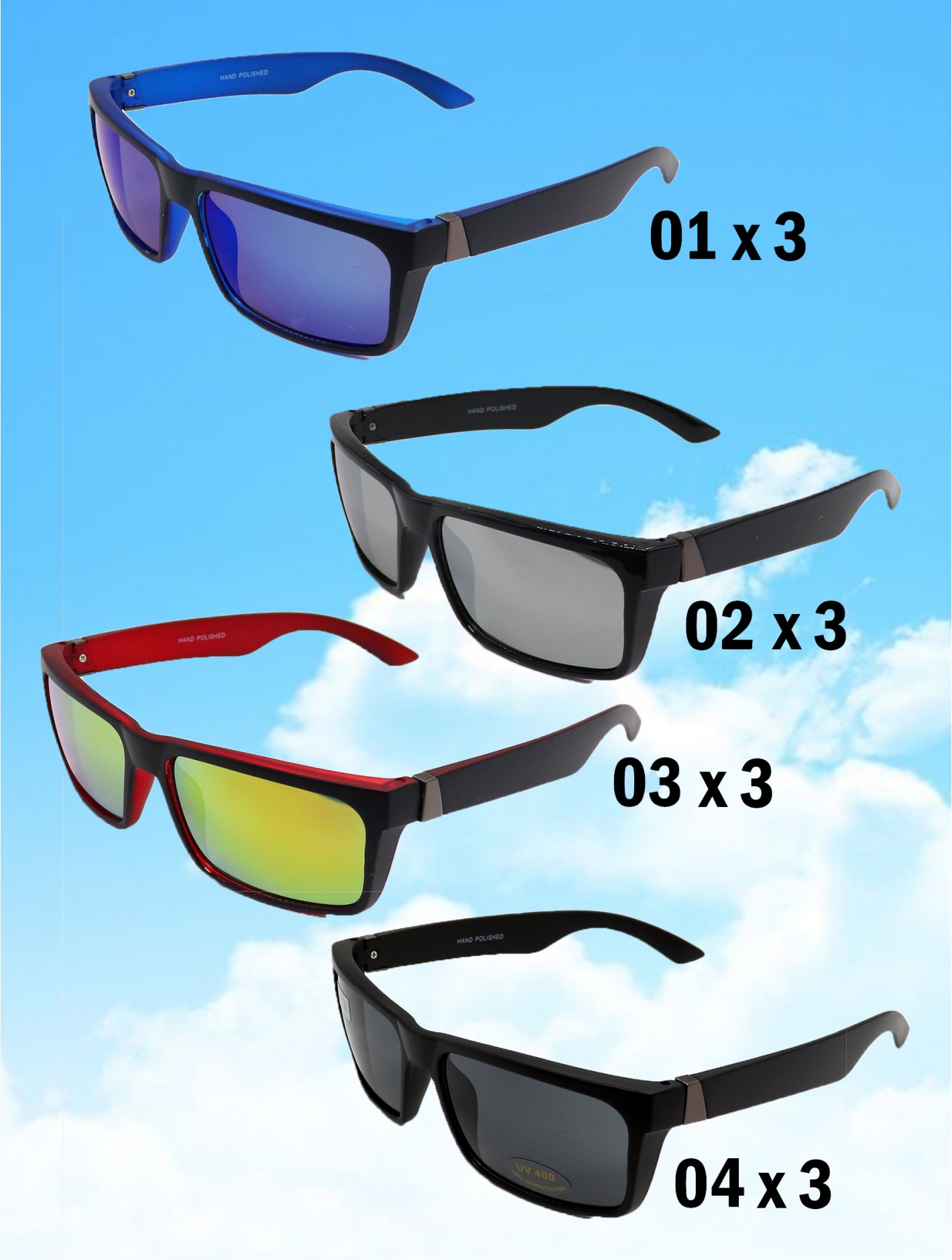 Fashion Sporty Gradient Sunglasses (12pcs)