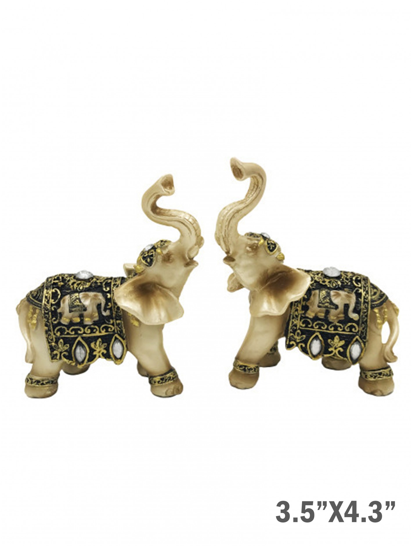 4" Elephant set of 2