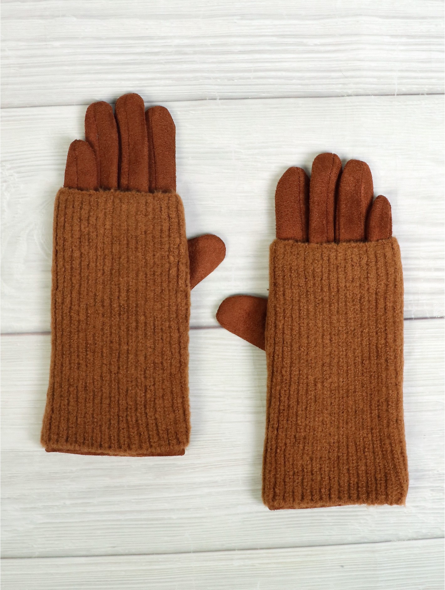 Solid Colour Double Layer Touch Screen Glove