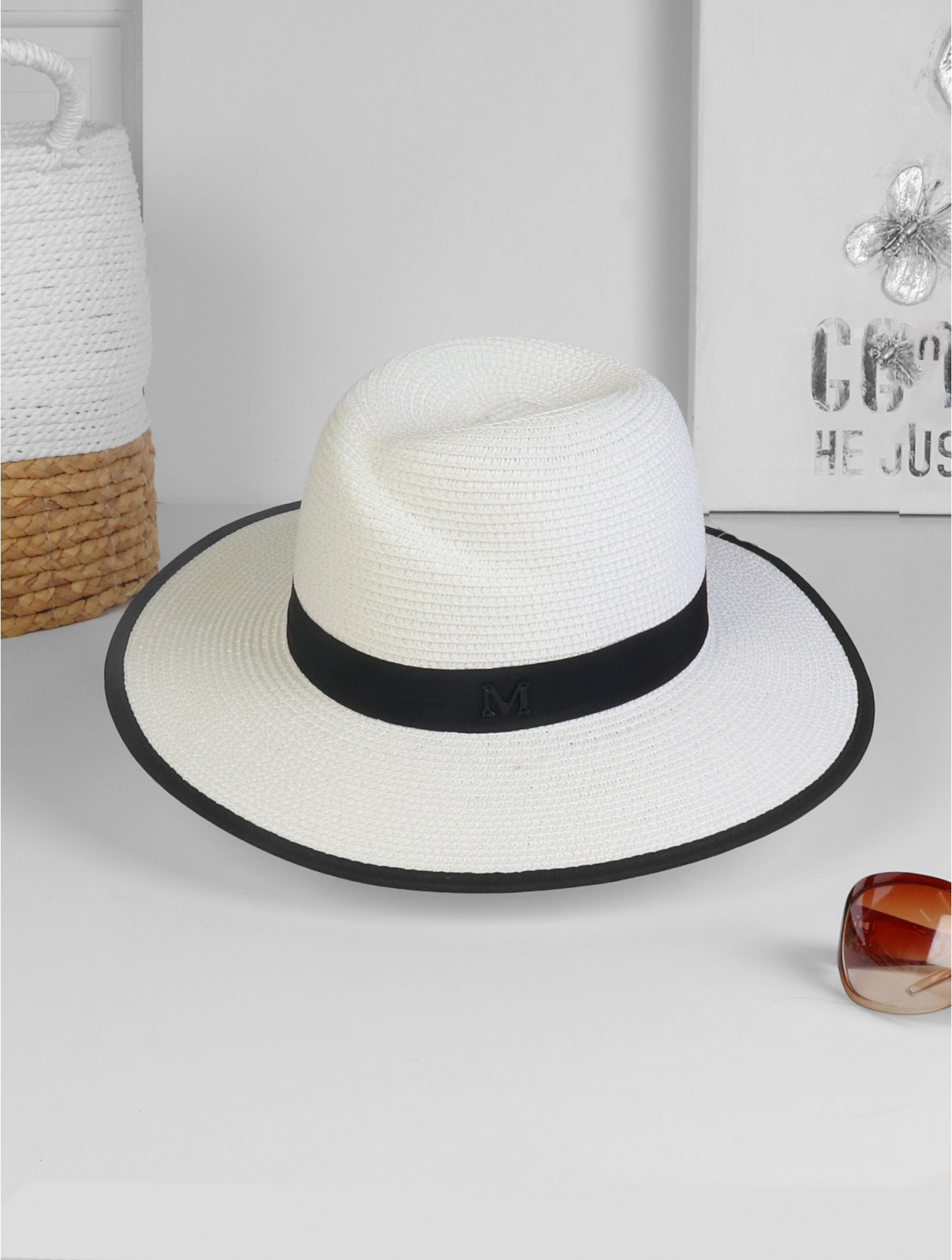 Summer Fedora Hat W/ Black Edge