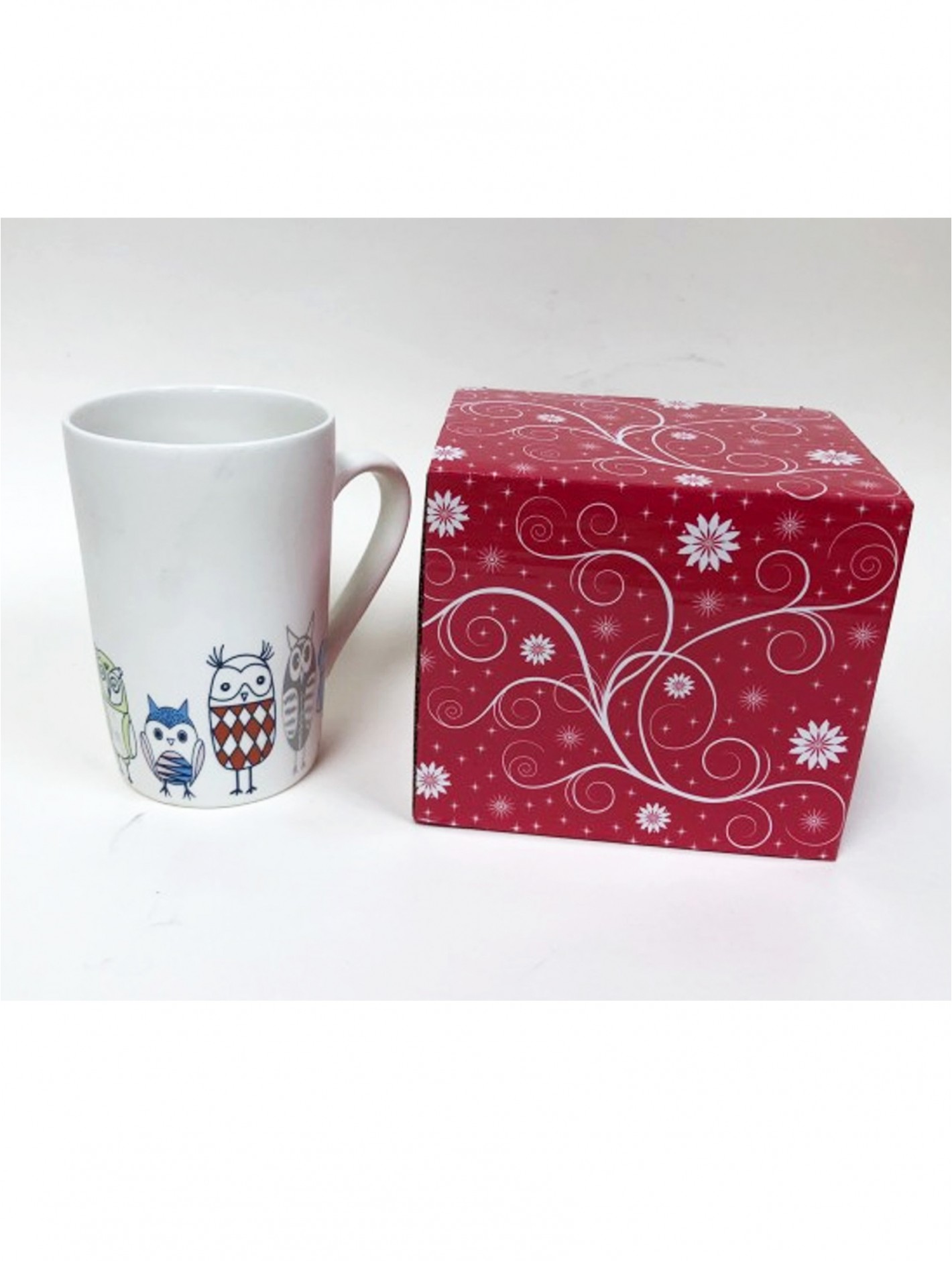 Owls Mug Color Box Packing With Gift Box