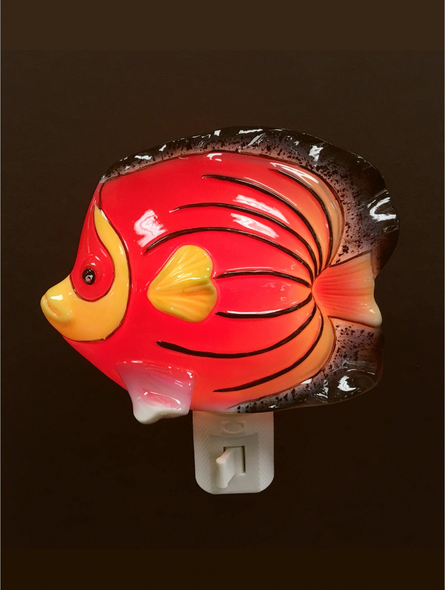 Porcelain Red Tropical Fish Night Light with Gift Box