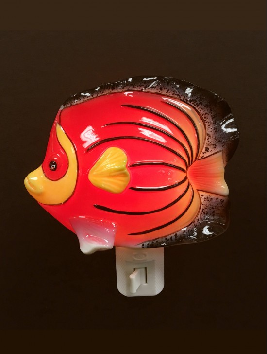 Porcelain Red Tropical Fish Night Light with Gift Box