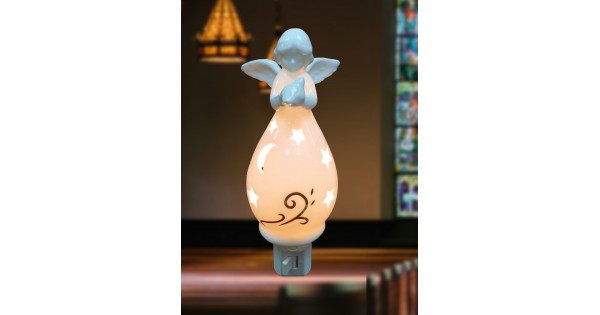Porcelain Angel Night Light with Gift Box