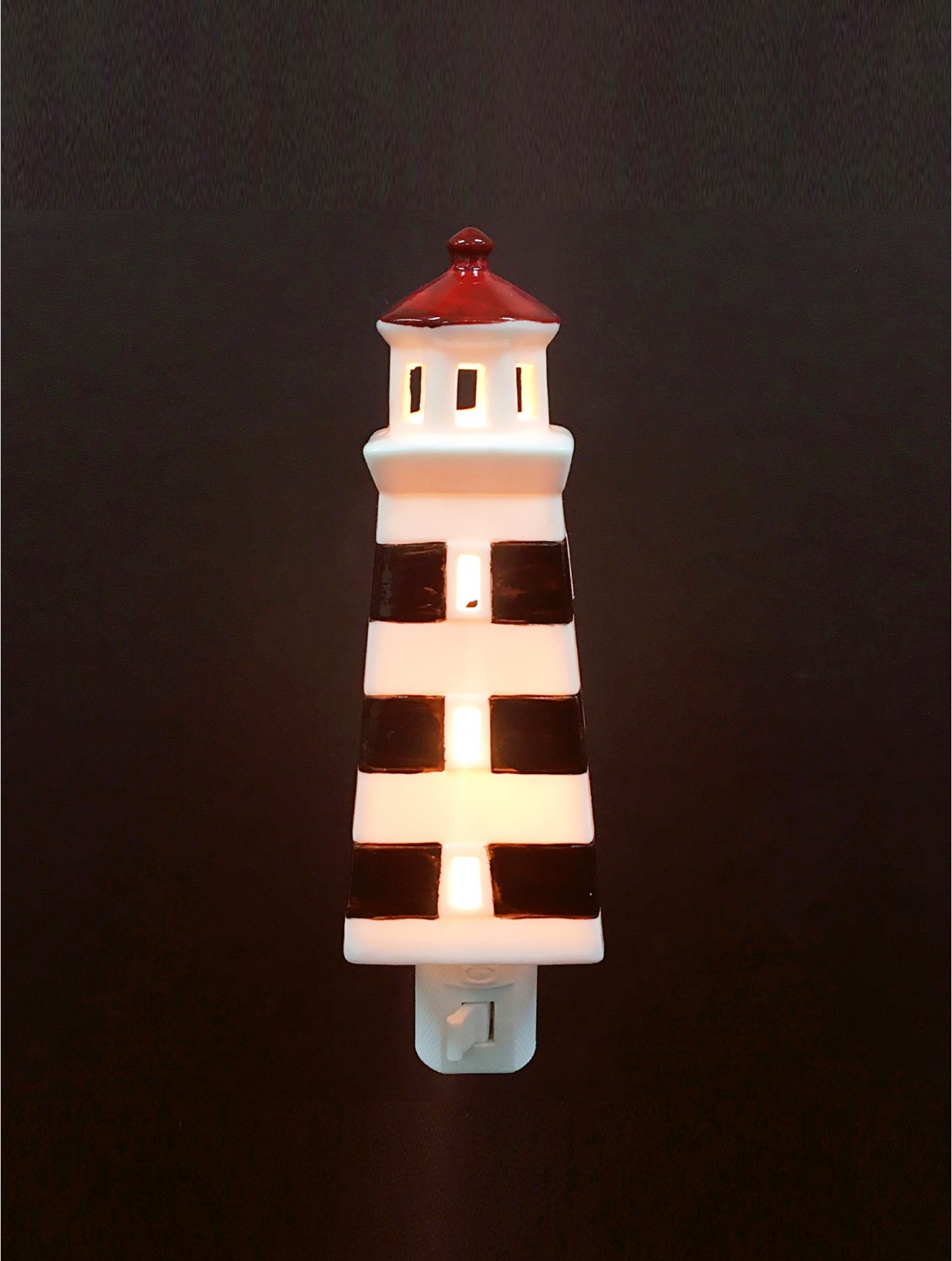Porcelain West Point Light House Night Light with Gift Box