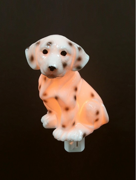 Porcelain Dog Night Light with Gift Box