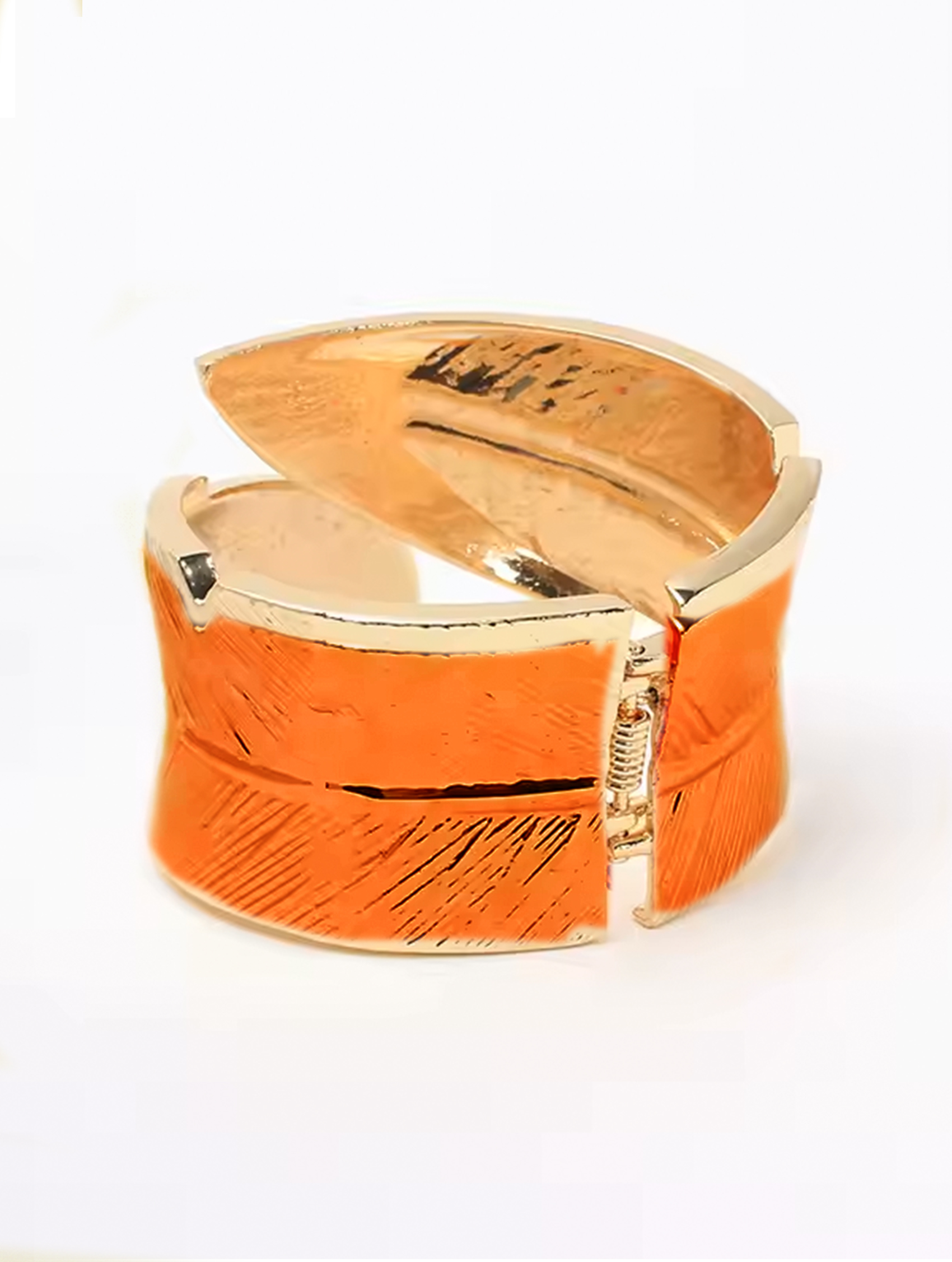 COLOURED LEAF WRAP BANGLE