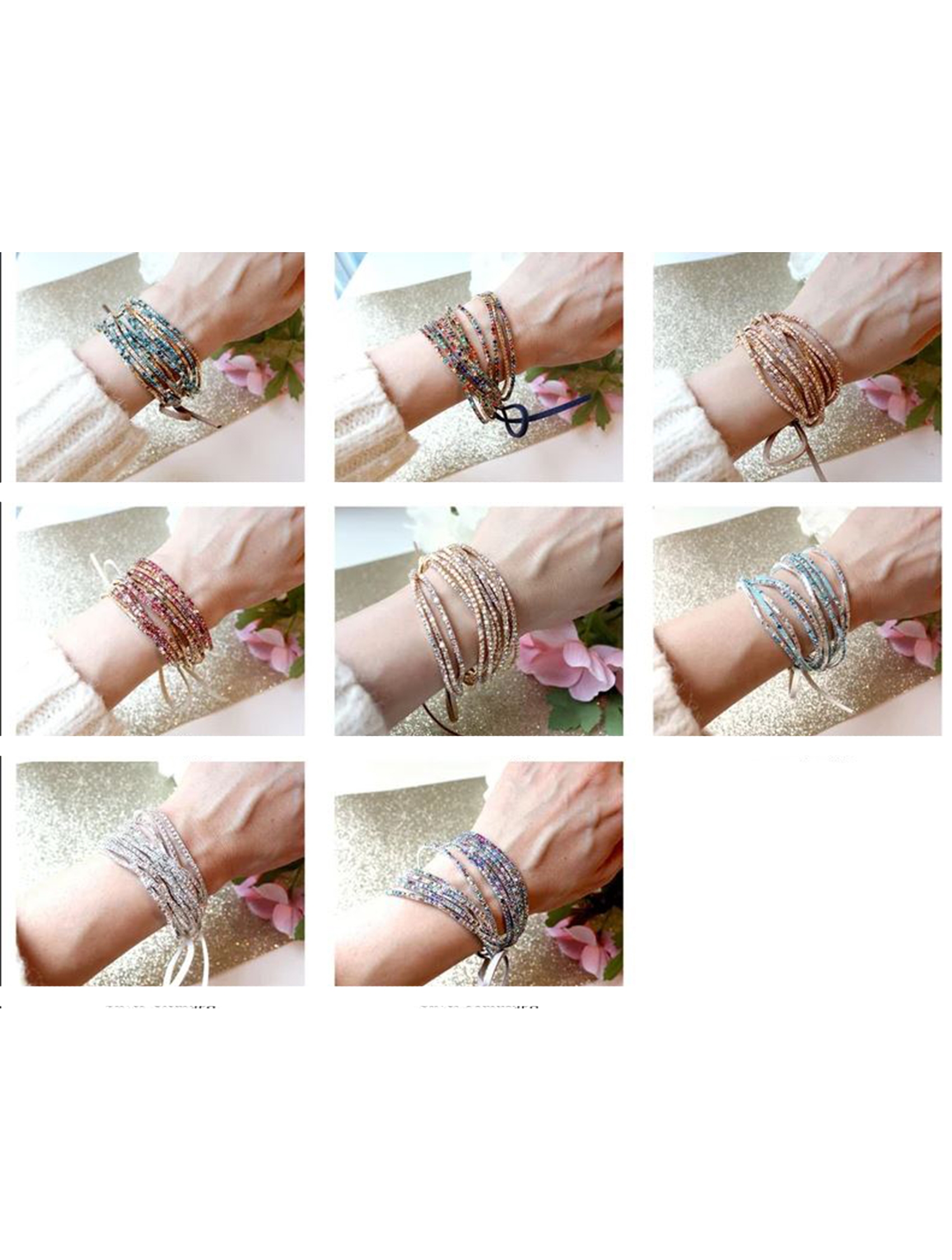 Stretchy Rhinestone Bracelet (6pcs)