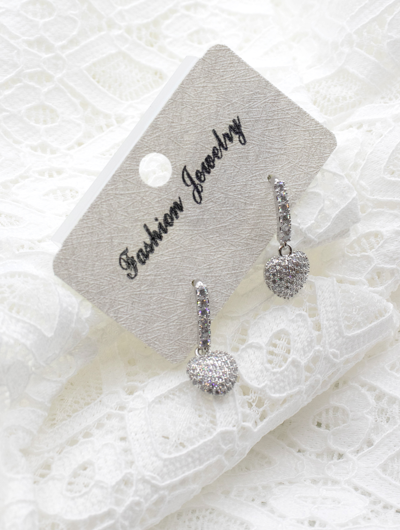 Rhinestone Heart Earring