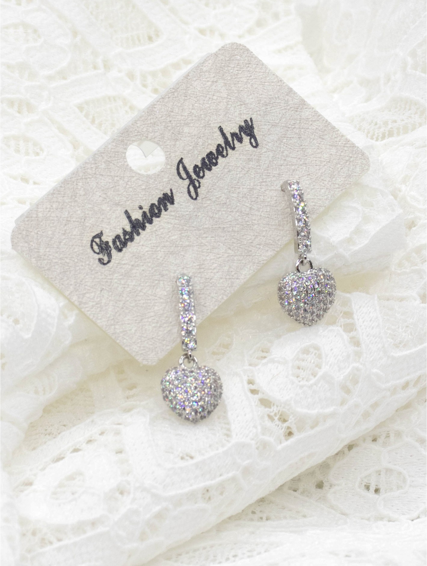 Rhinestone Heart Earring