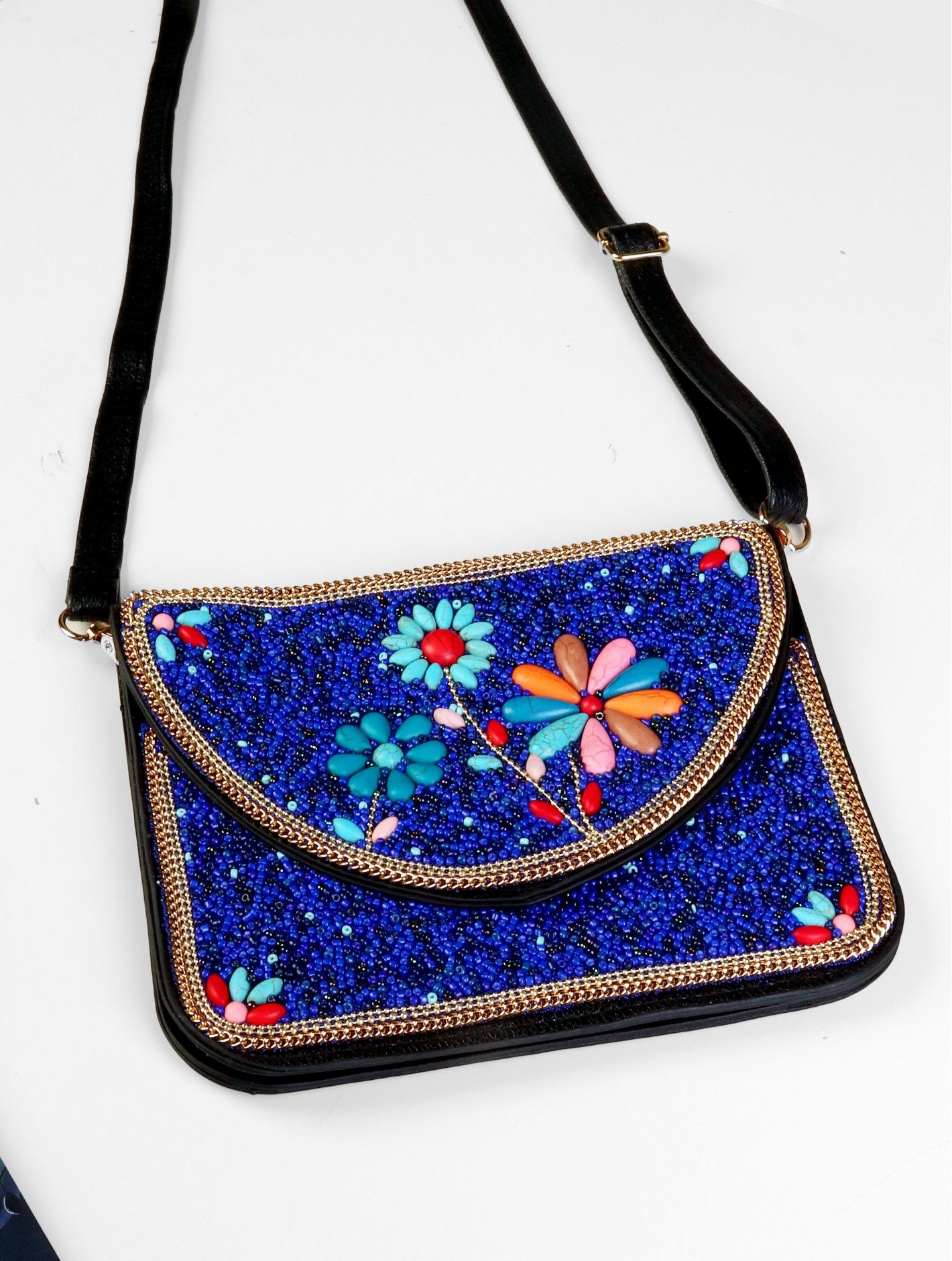 Beaded Butterfly Mini Purse W/ Chain