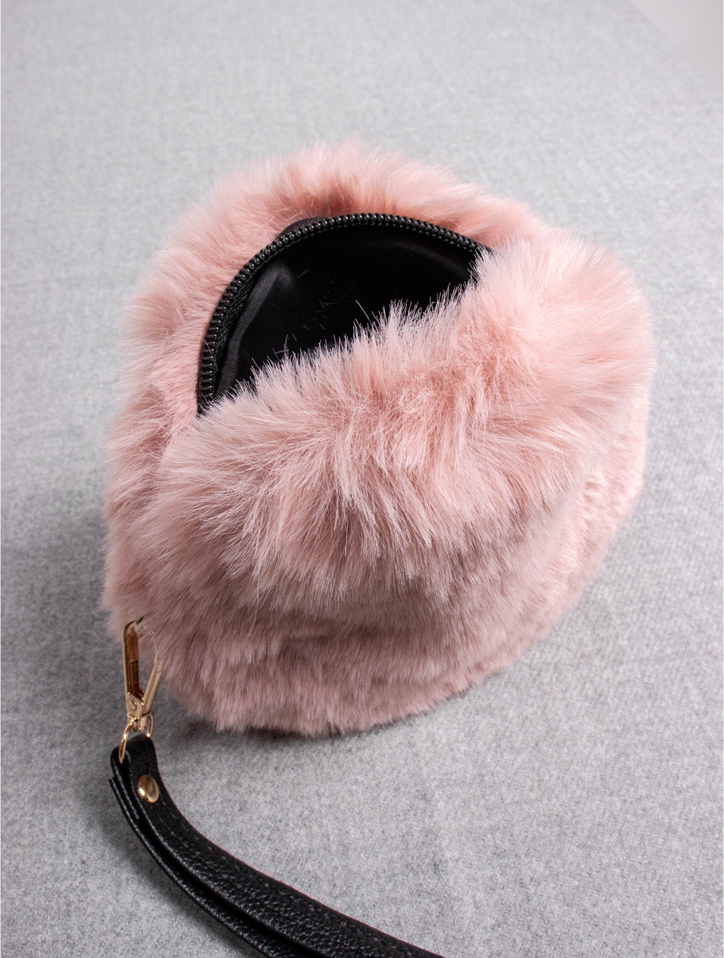 Circle Plush Purse W/ Strap