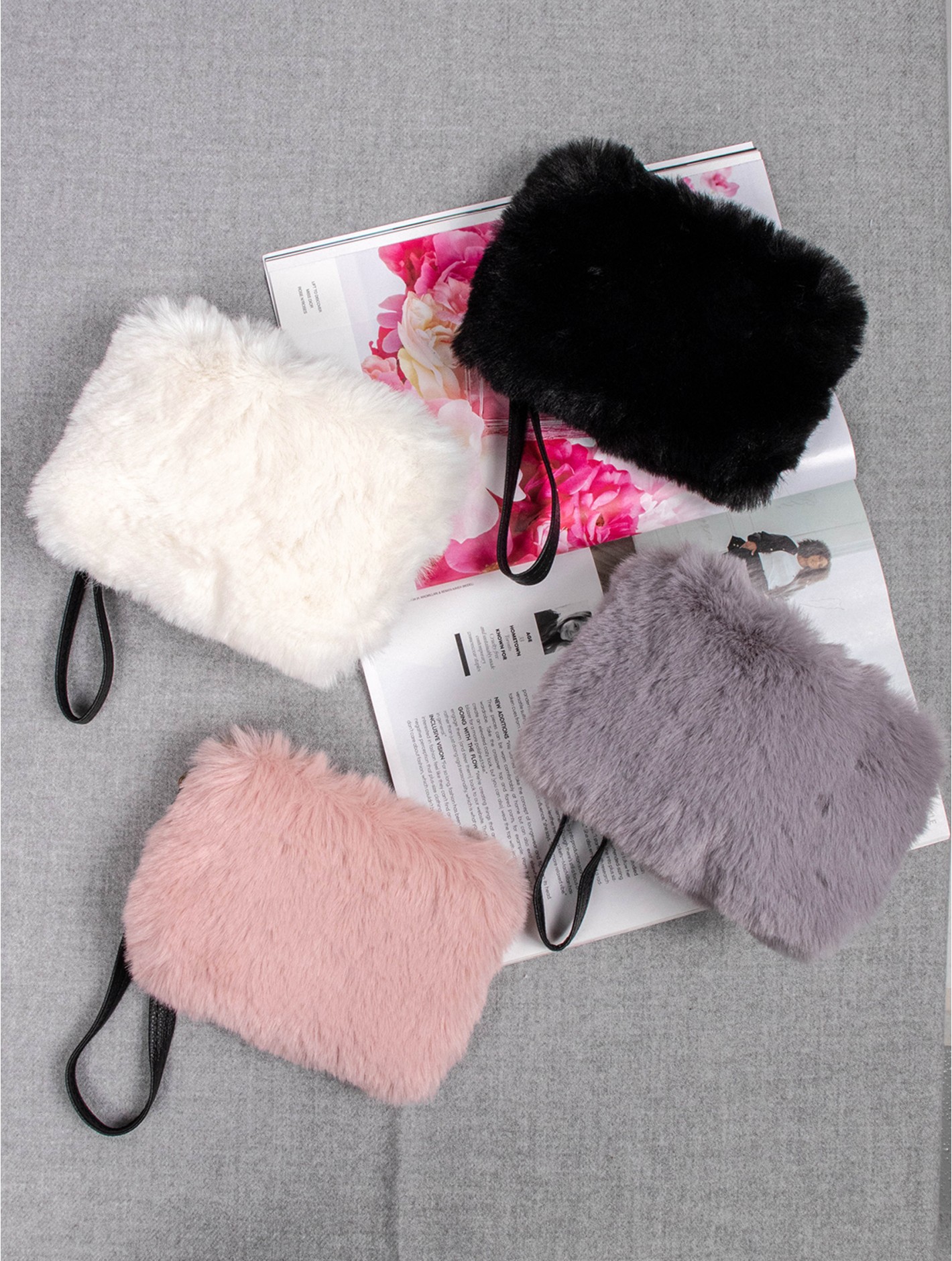 Rectangular Plush Purse W/ Strap