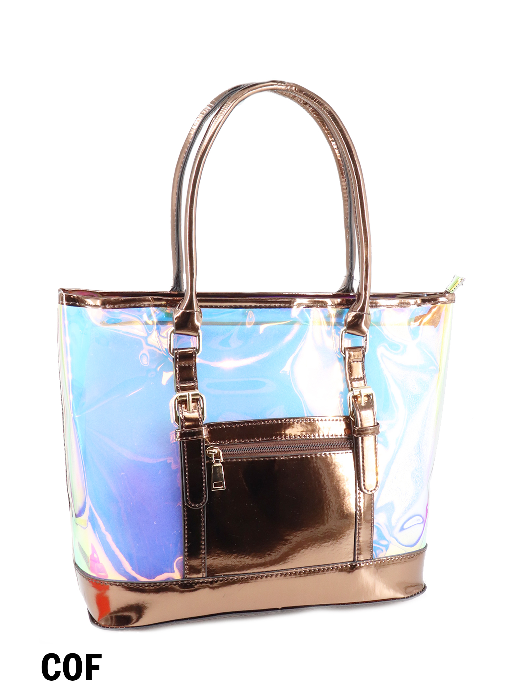 Fluorescent Tote Bag W/ Zip Closure