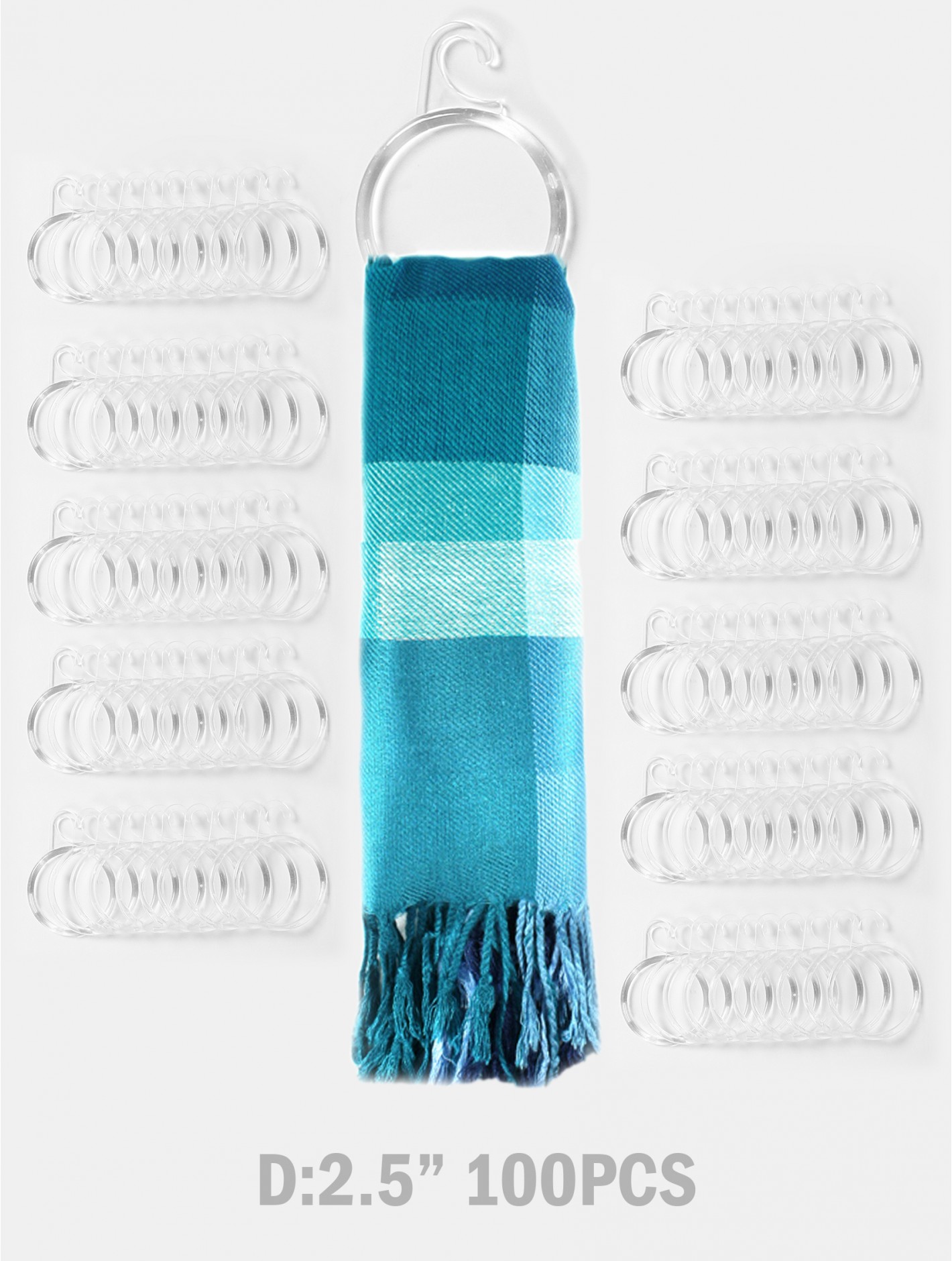 SCARF HANGER W HOOK (100pc Per Set)