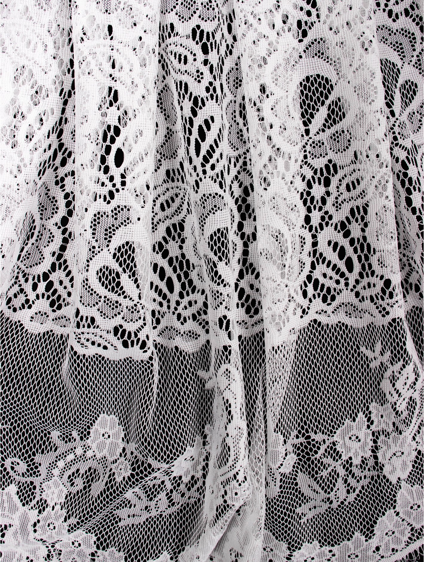 Flower Cut-Out Lace Design Scarf