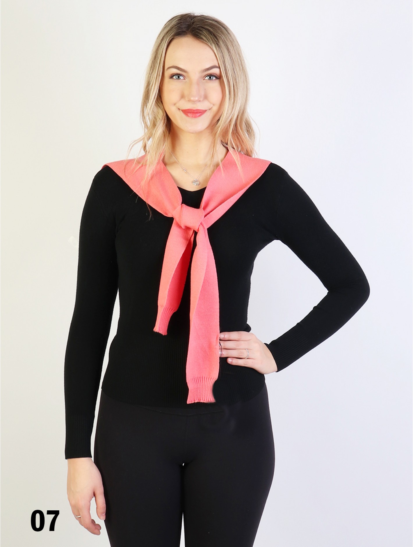 Solid Color Shoulder Wrap Scarf