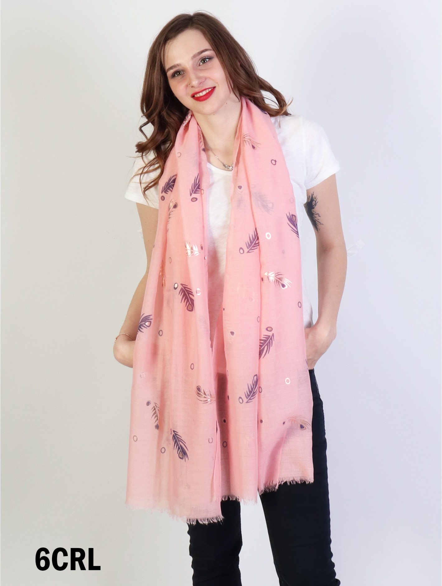 Metallic Feather Fashion Scarf