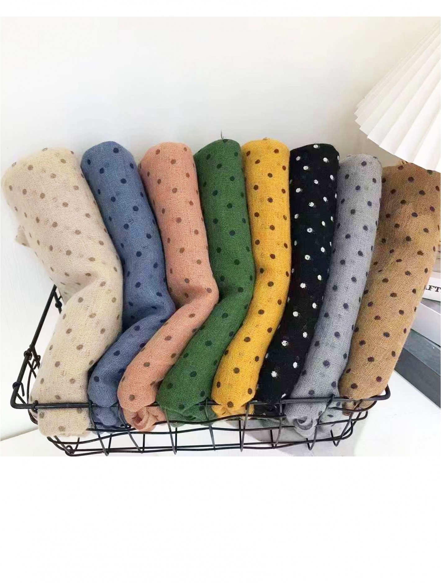 Solid Color Cotton Feeling Scarf