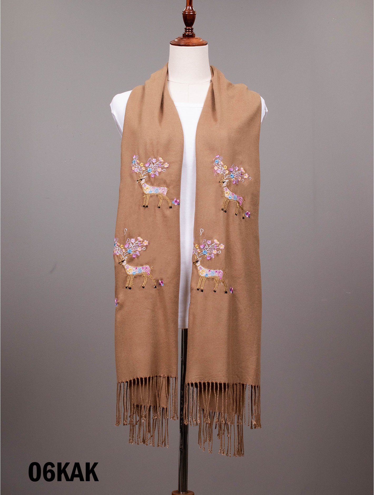 Premium Rainbow Reindeer Scarf