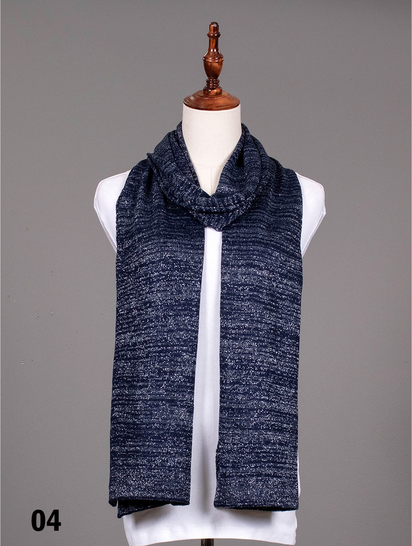 Fashion Pin Stripped Knitted Scarf