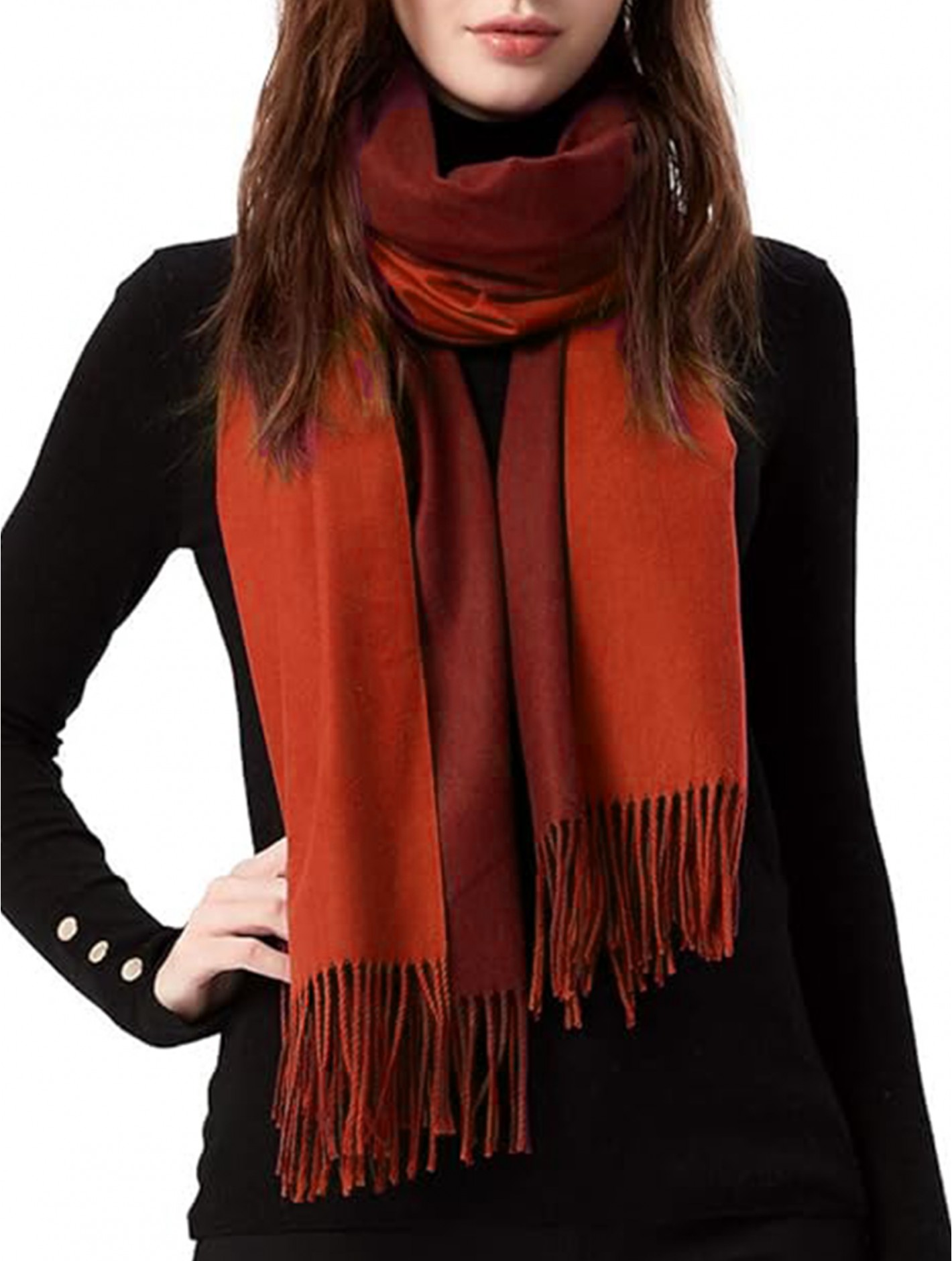 Cashmere Feeling Solid Color Premium Scarf