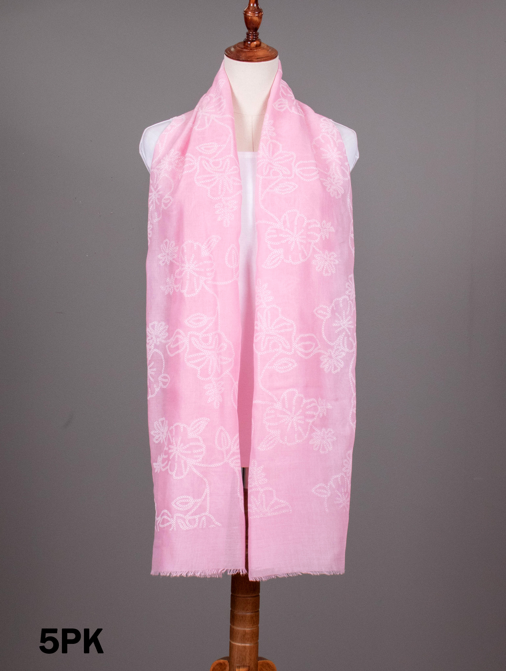 Floral Embroidery Fashion Scarf