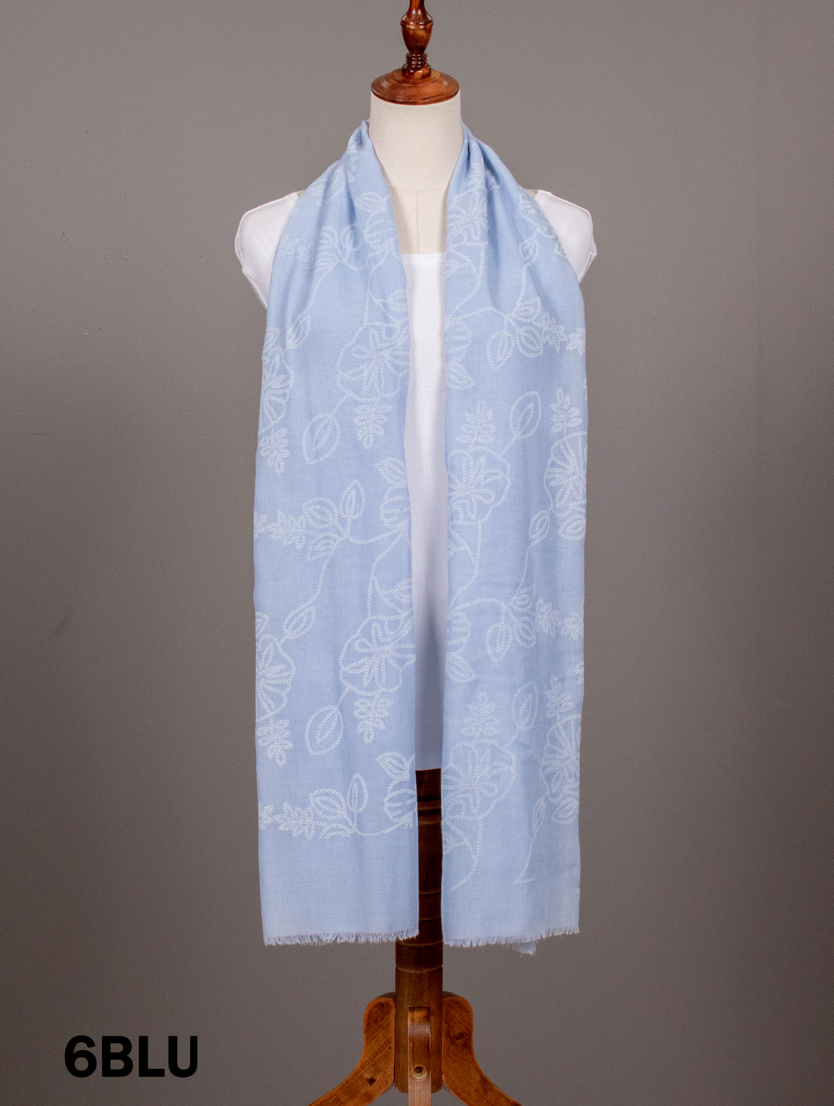 Floral Embroidery Fashion Scarf
