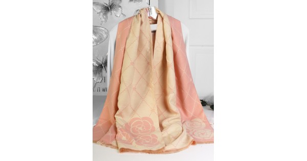 Diamond & Flower Print Premium Scarf