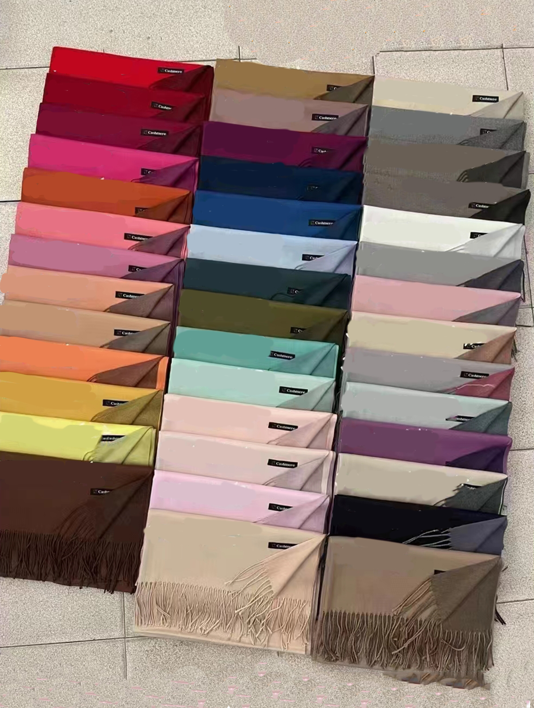 Cashmere Feeling Solid Color Premium Scarf